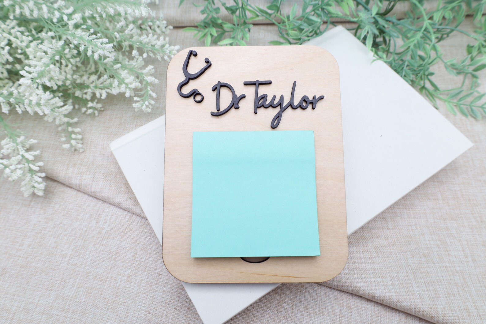 Doctor Sticky Note Holder, Doctor Gift, Personalized Sticky Note Holder ...