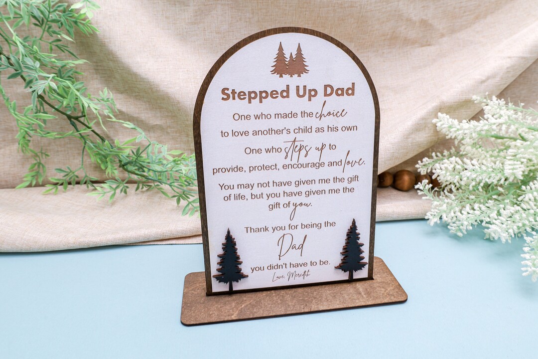 Stepped up Dad Custom Gift, Father's Day Gifts From Kids, Step Dad ...