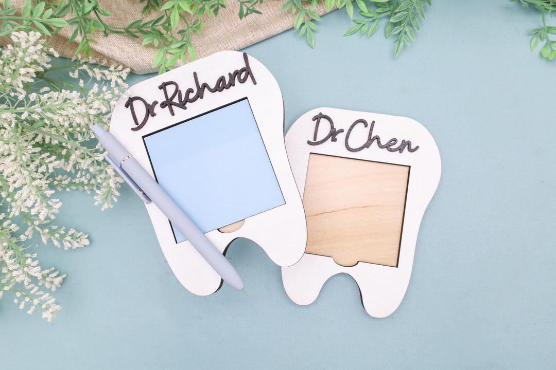 Custom Tooth-shaped Sticky Note Holder, Dental Stationery, Custom ...