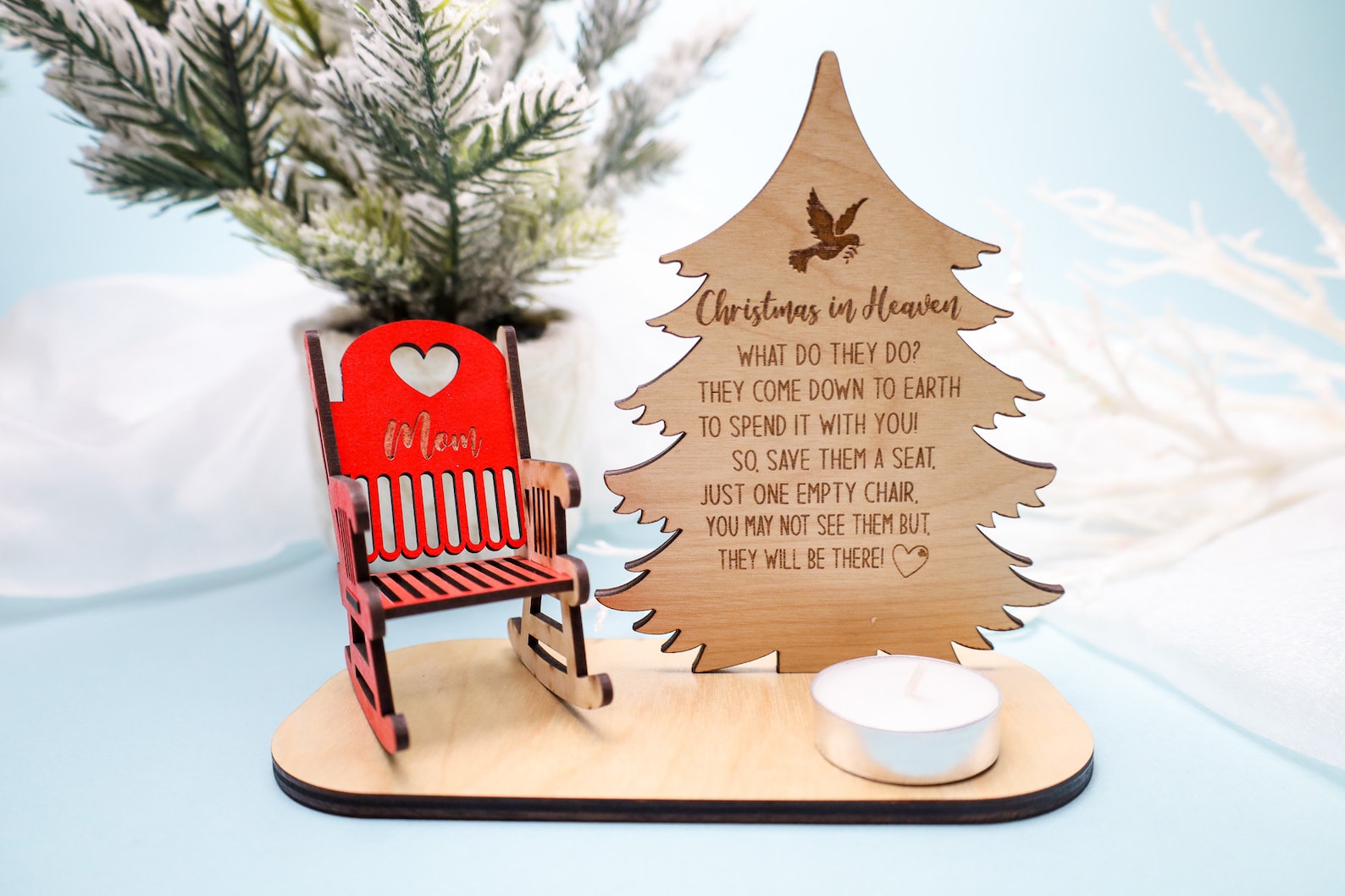 Christmas Memorial Gift,save A Chair Holiday Decor,sympathy Gifts,loss ...