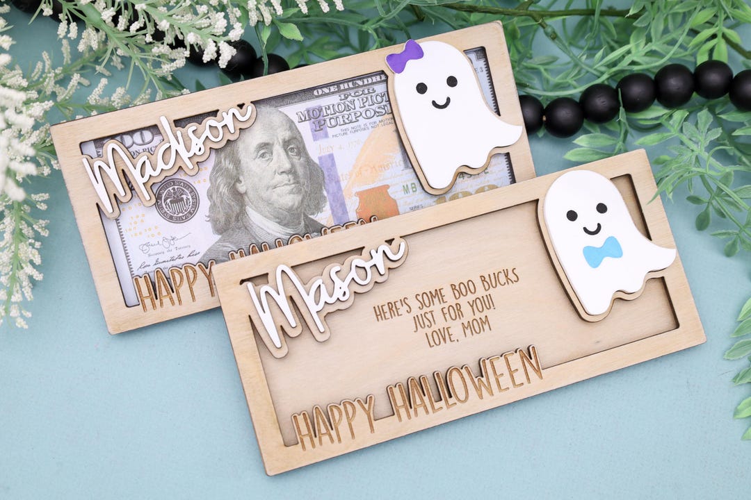 Custom Ghost Boo Bucks Money Holder – Personalized Halloween Gift Idea ...