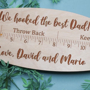 Fish Ruler,fathers Day Gift,personalized Wooden Fish Ruler,gift From ...