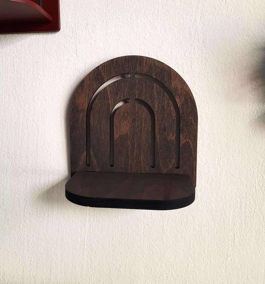 Rustic Arch Rainbow Shelf Natural Wood Brawn Small Boho Cottage Decor ...