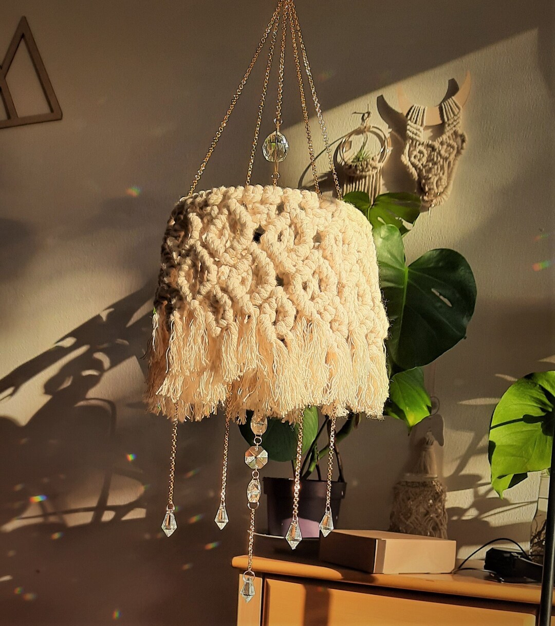 Bohemian Cottagecore Aesthetic Ceiling Window Room Decor, Chandelier ...