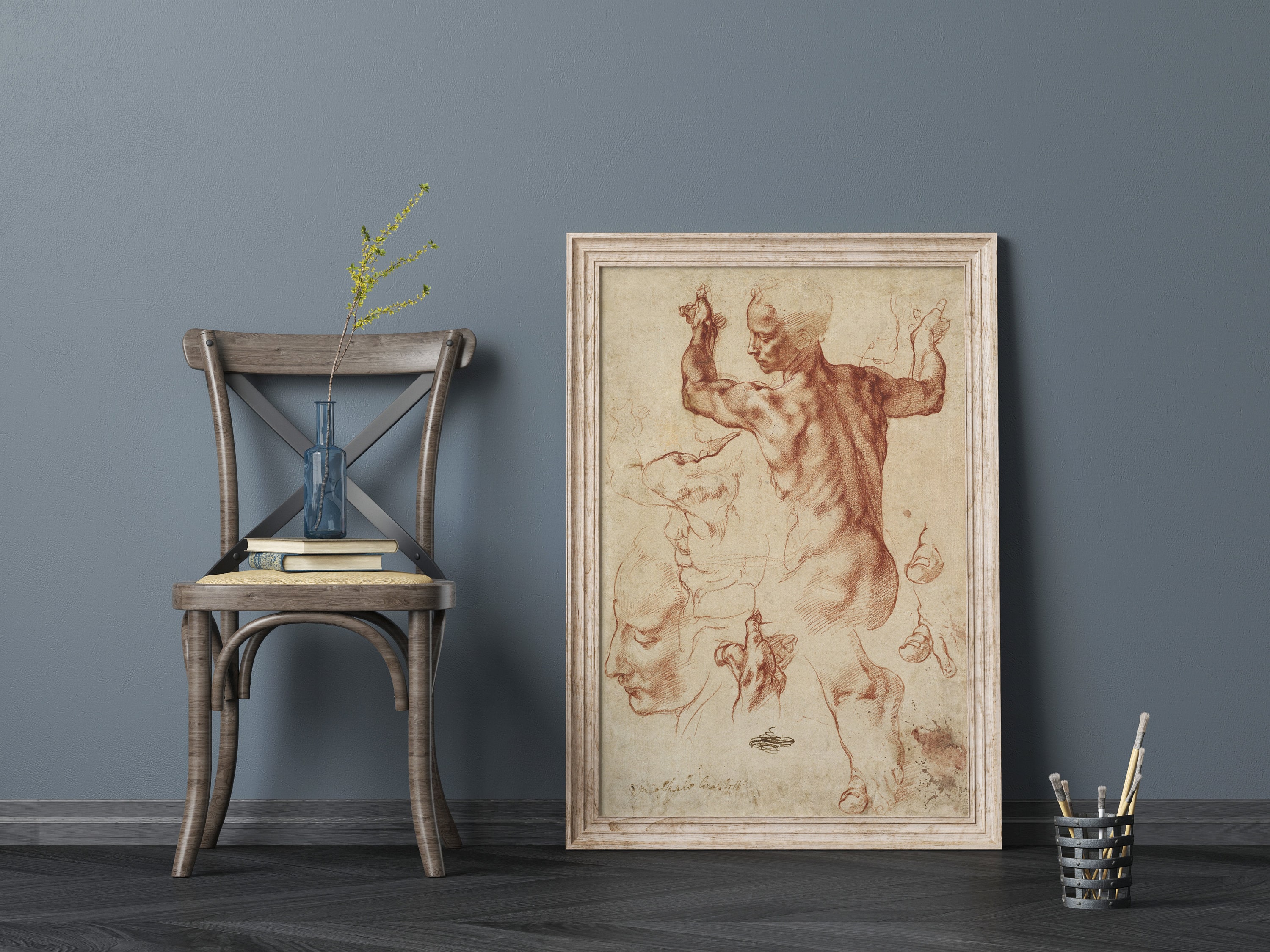 Anatomy Poster, Illustration Poster, Michelangelo Prints, Rennaisance ...
