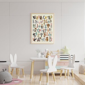 Animal Alphabet Print, Abc Wall Art, Nursery Print, Nursery Wall Art ...