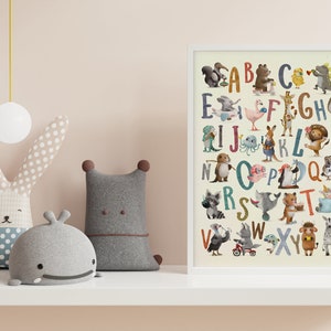 Animal Alphabet Print, Abc Wall Art, Nursery Print, Nursery Wall Art ...