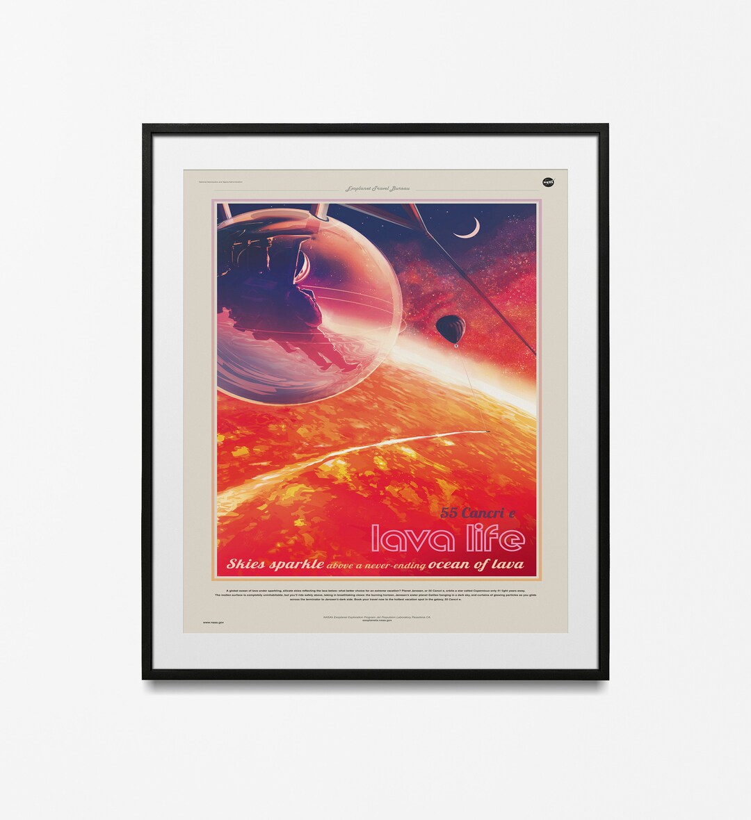 Space Expanse - Lava Exoplanet NASA Space Poster, Copernicus System - Etsy