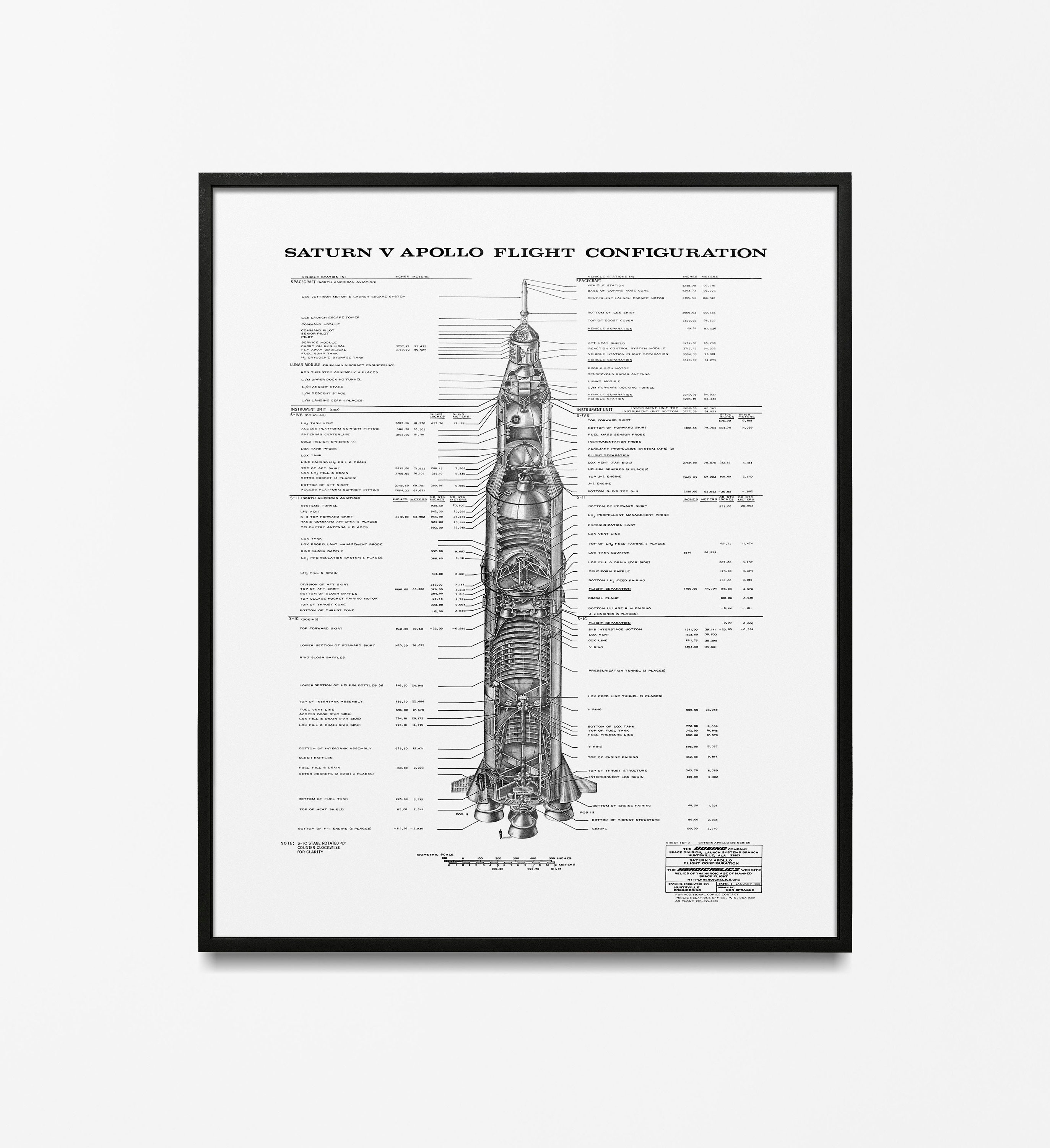 Apollo 11 Rocket Blueprints Plans