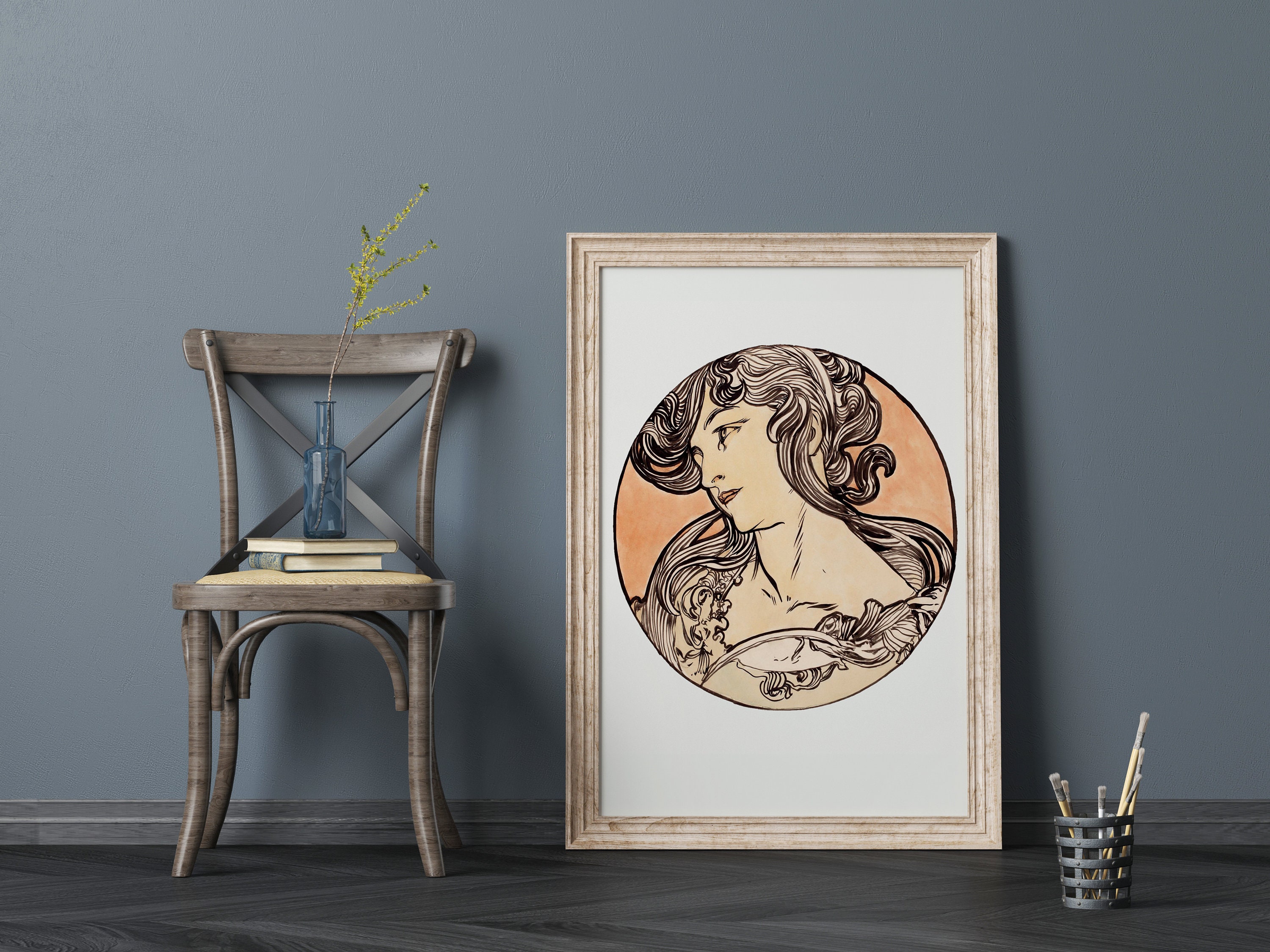 Set of 3 Alphonse Mucha Vintage Prints in Art Noveau Style - Etsy
