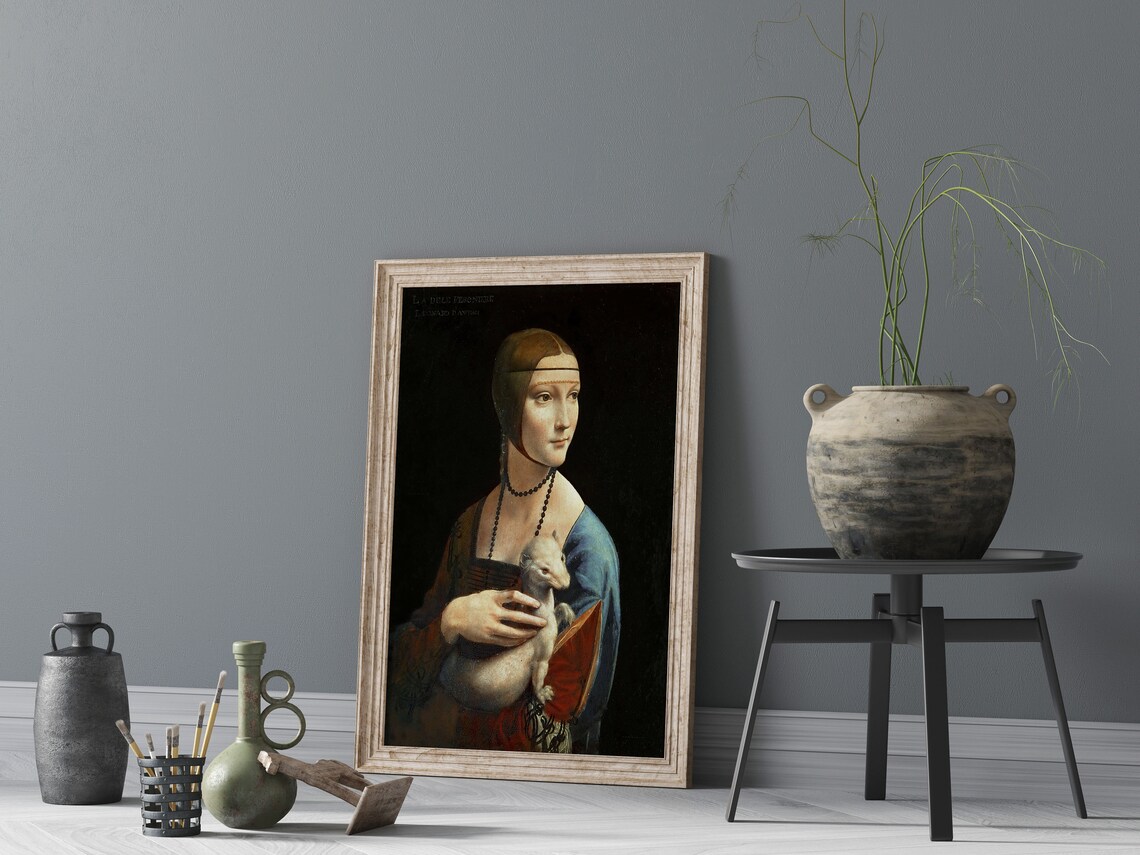 Da Vinci Lady With Ermine Print, Renaissance Artwork - Etsy