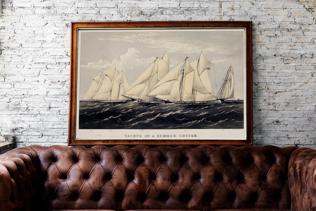 Vintage Sailing Boat Print – 19th Century Marine Art Poster - Etsy