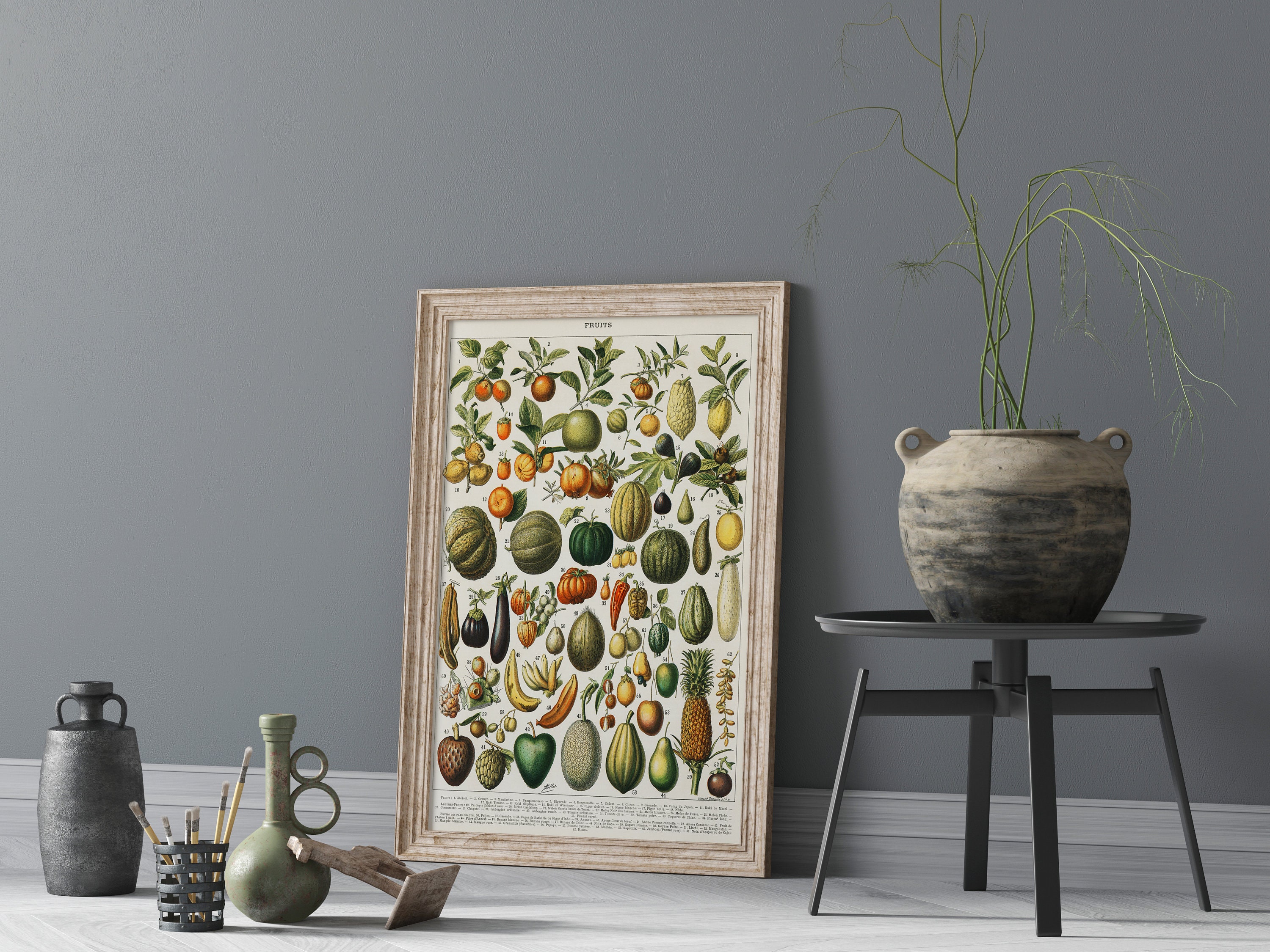 Vegan poster with vegetable poster for country rustic style | Etsy