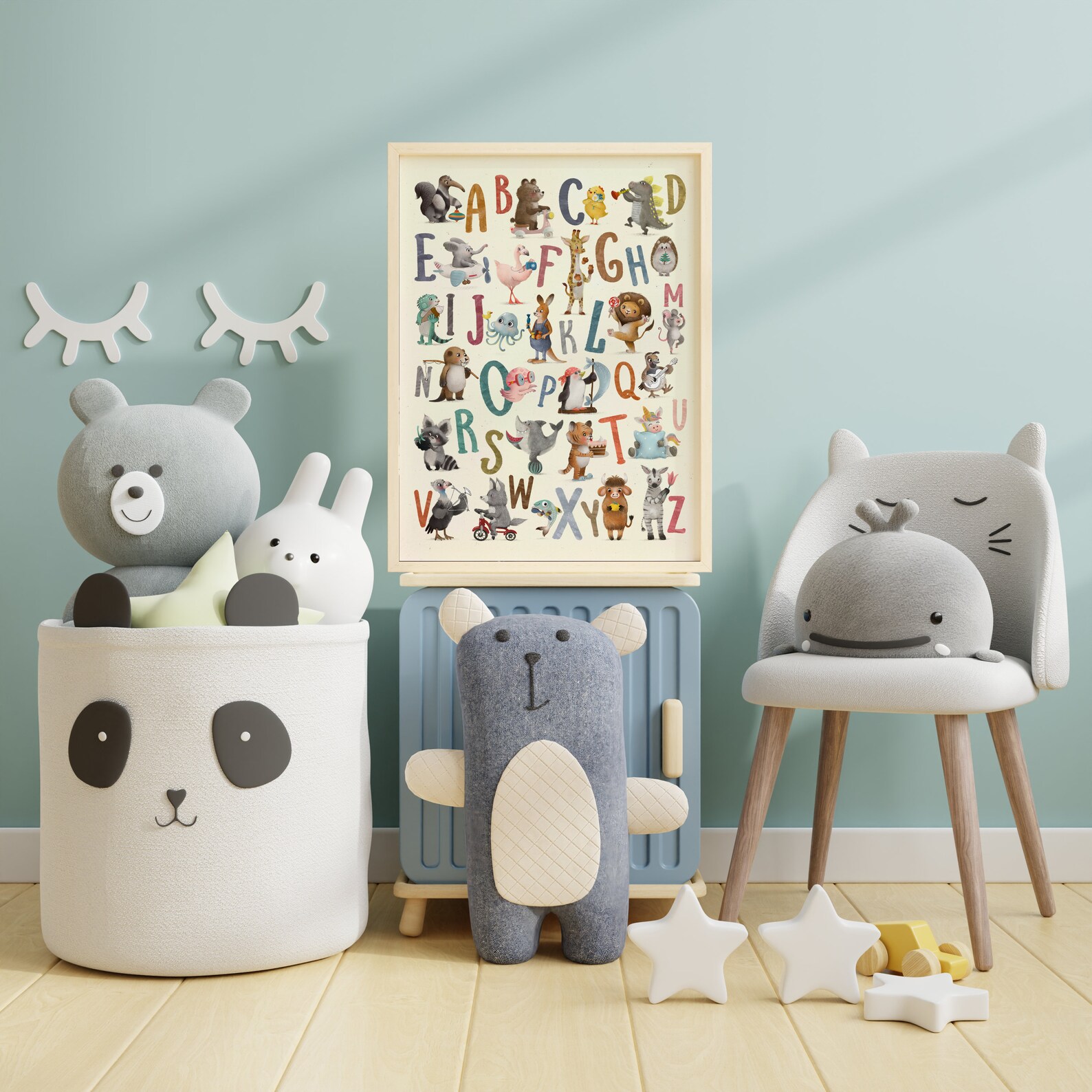 Animal Alphabet Print abc wall art Nursery Print Nursery | Etsy