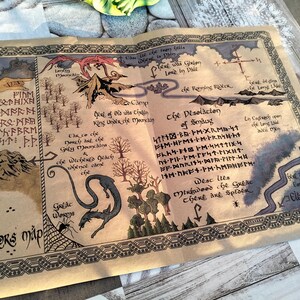 The Hobbit/thrors Map of Erebor, Thrain Elrond, Thorins Lonely Mountain ...