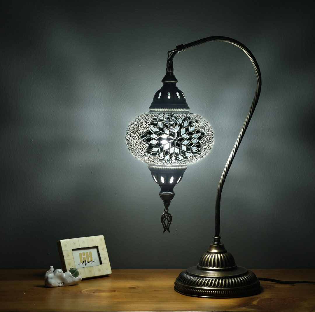 Antique Lamps, Authentic Lighting Design, Turkish Mosaic Desk Lamp ...