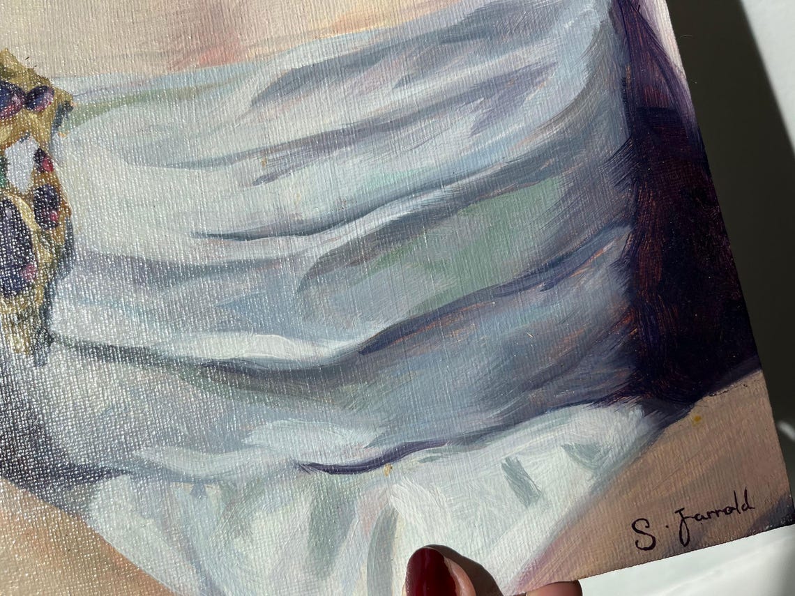 Victorian Dress Oil Painting – Elegant Necklace Study, Fine Art (8x10 ...