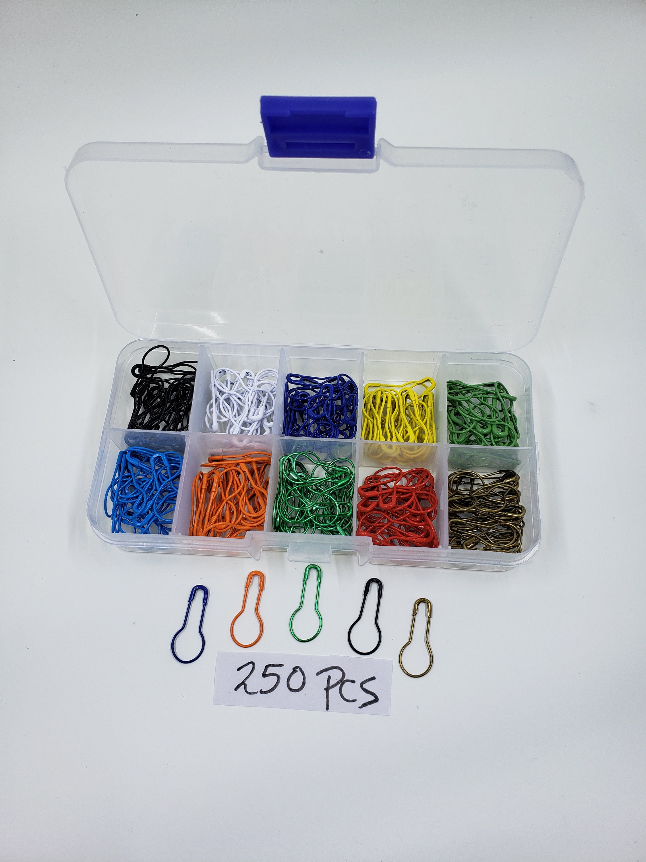 Metal Bulb Safety Pins Stitch Markers With Storage Box - Etsy