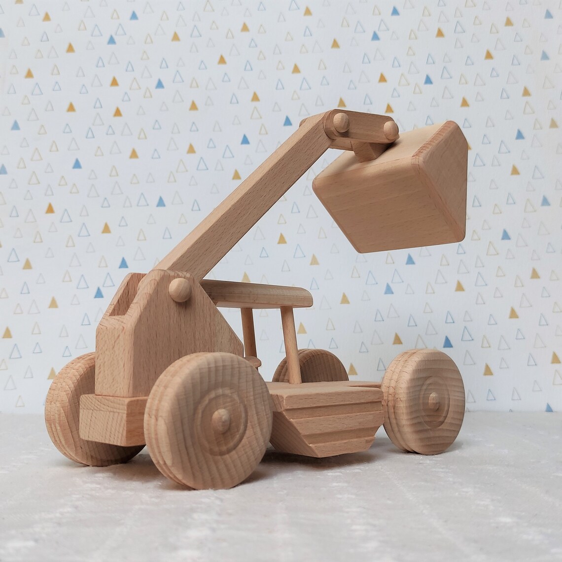 Digger Wooden Toys Excavator Truck Handmade Eco Natural Gift | Etsy