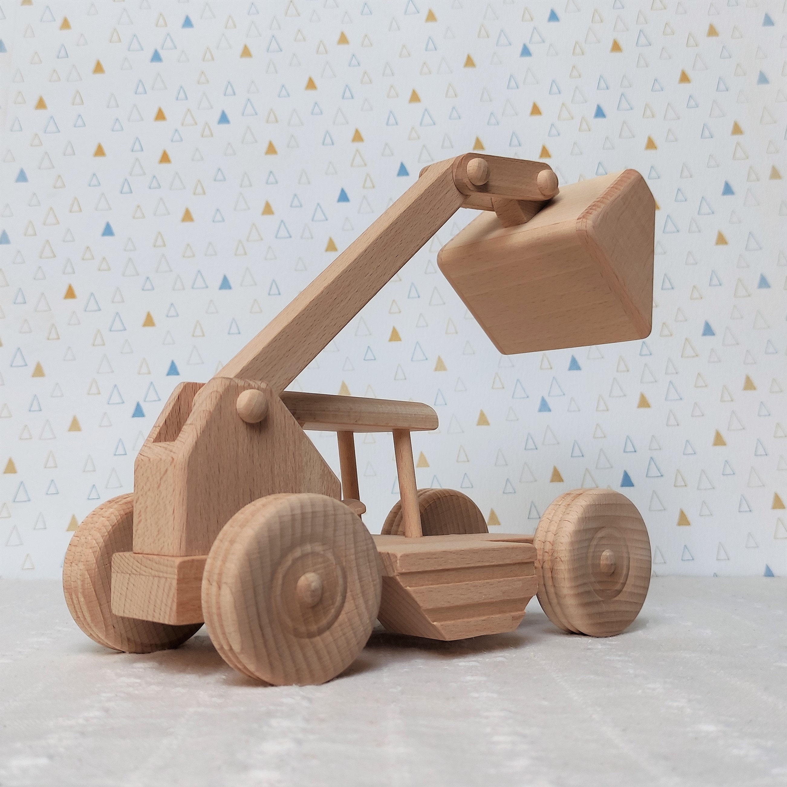 Digger Wooden Toys Excavator Truck Handmade Eco Natural Gift | Etsy