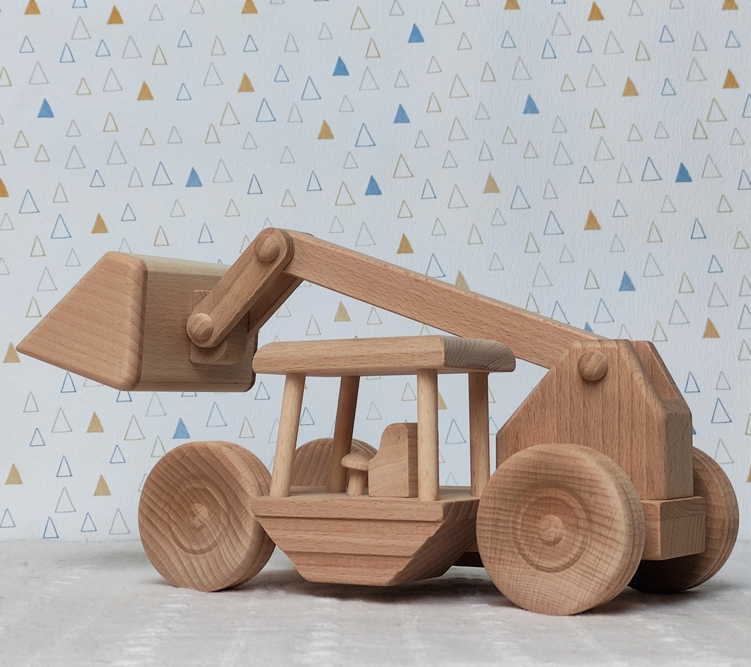 Digger Wooden Toys Excavator Truck Handmade Eco Natural Gift | Etsy