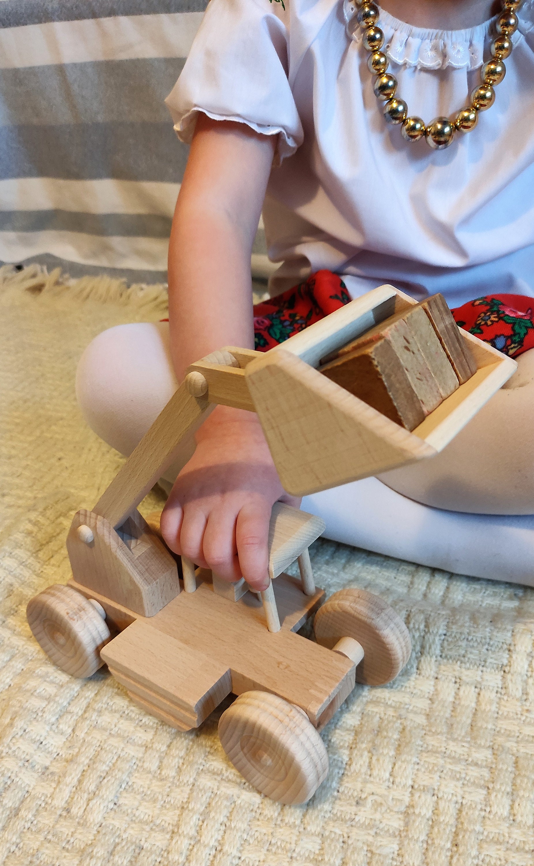Digger Wooden Toys Excavator Truck Handmade Eco Natural Gift | Etsy
