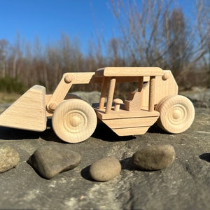 Digger Wooden Toys Excavator Truck Handmade Eco Natural Gift for Kids ...