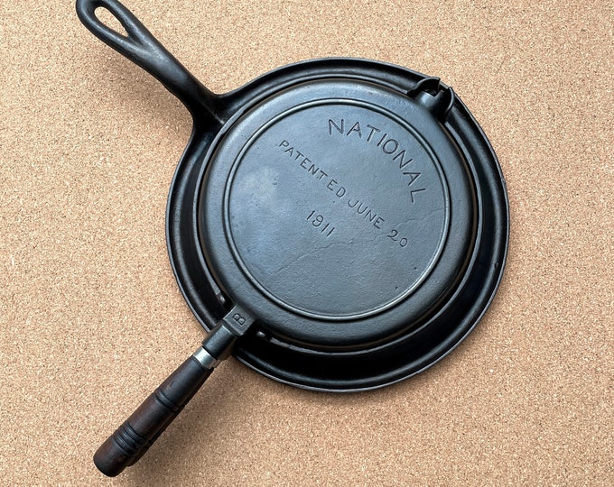 National #8 Cast Iron Waffle Maker (made by Wagner) - Etsy