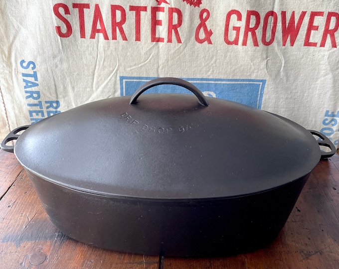 Wagner Ware #5 Cast Iron Oval Roaster - Etsy