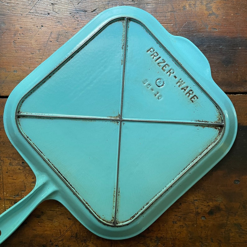 Prizer Ware Enameled Cast Iron Square Skillet | Etsy