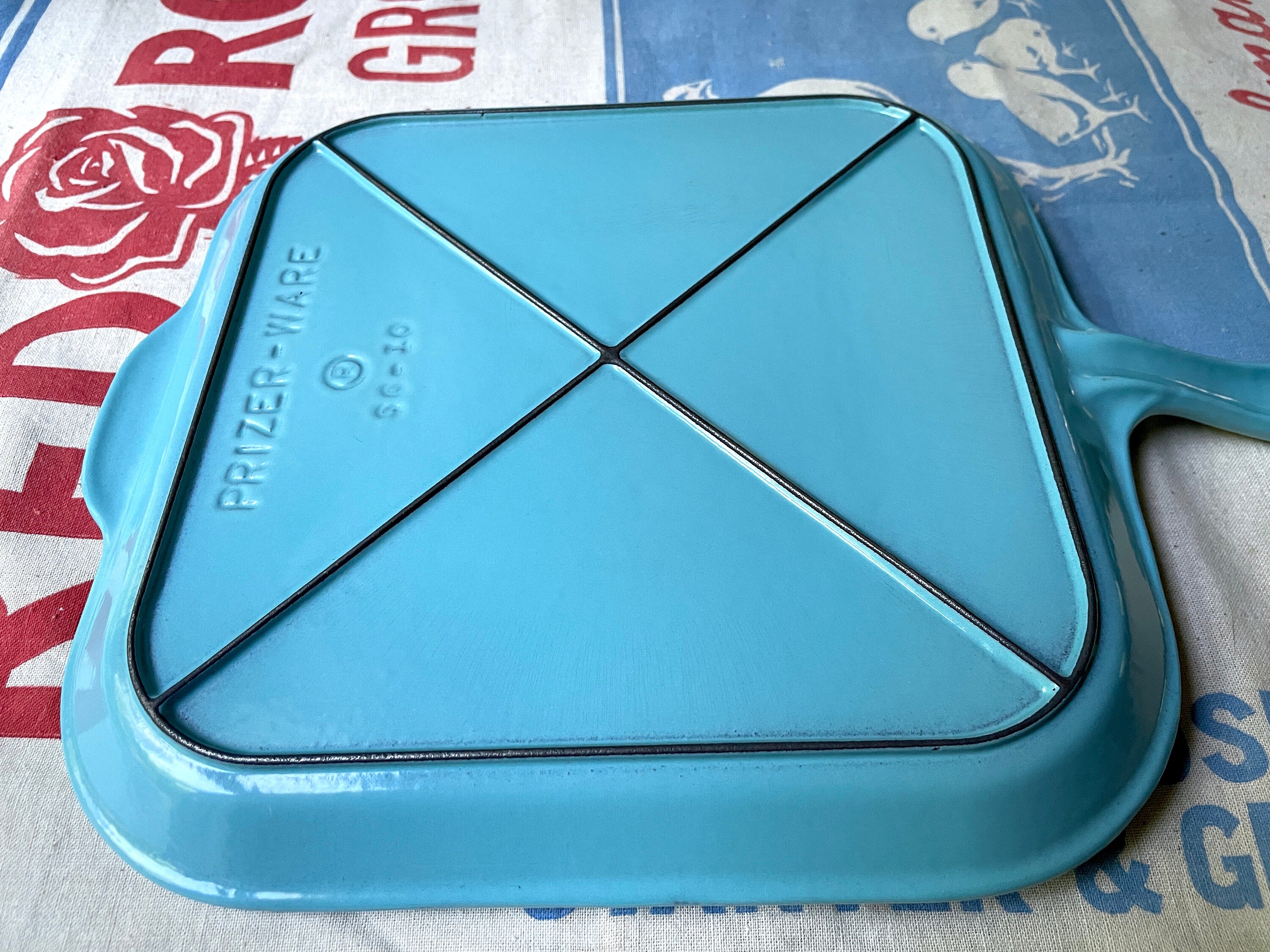 Prizer Ware Enameled Cast Iron Square Skillet - Etsy