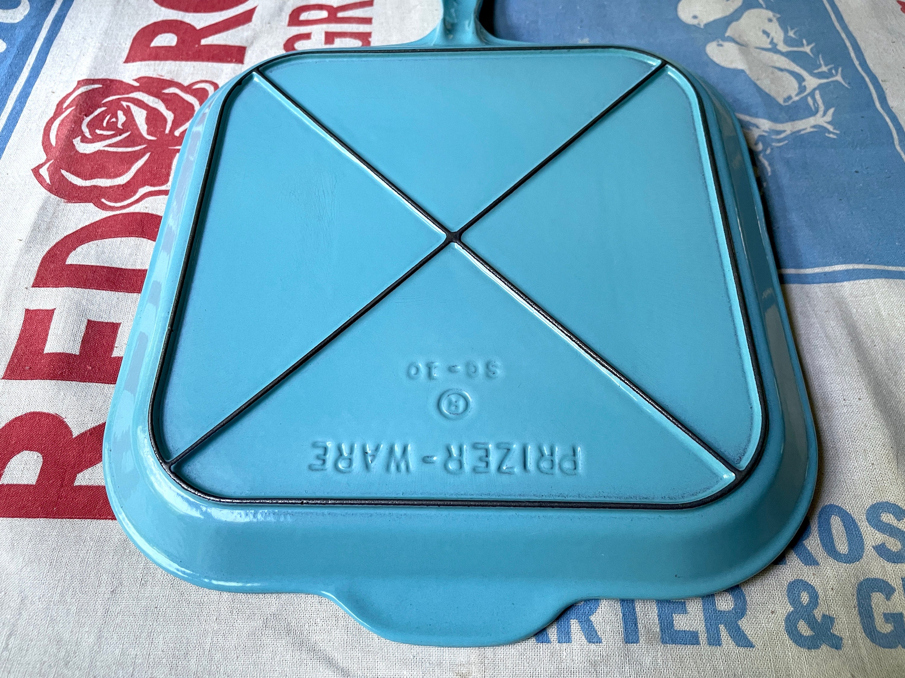 Prizer Ware Enameled Cast Iron Square Skillet - Etsy