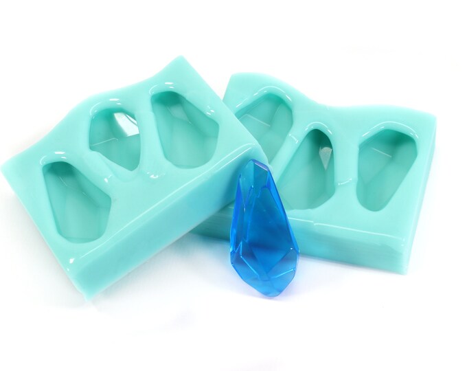 Teardrop Crystal - Silicone Mold for Resin, Crystal Earring Mold ...