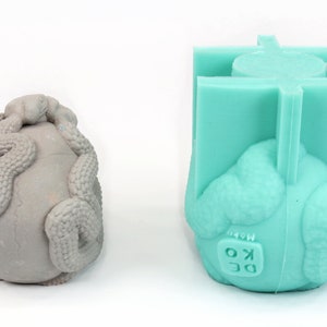 Human Skull Mold With Snakes- Occult Mold, Goth Crafts, Skull Candle ...