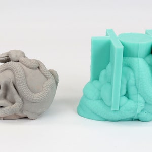 Human Skull Mold With Snakes- Occult Mold, Goth Crafts, Skull Candle ...