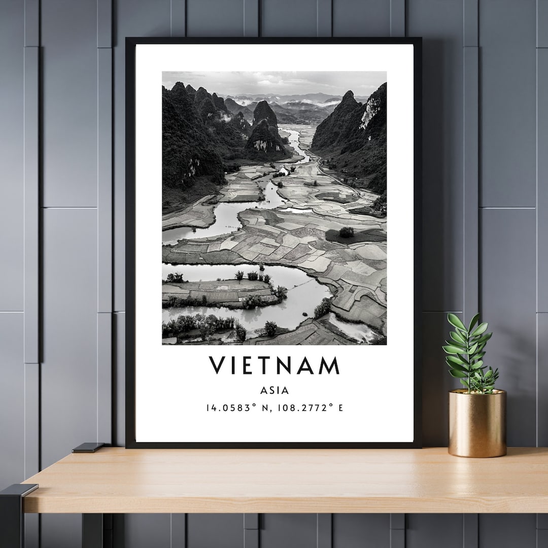 Vietnam Wall Art, Minimalist Printable Wall Art, Vietnam Print, Vietnam ...