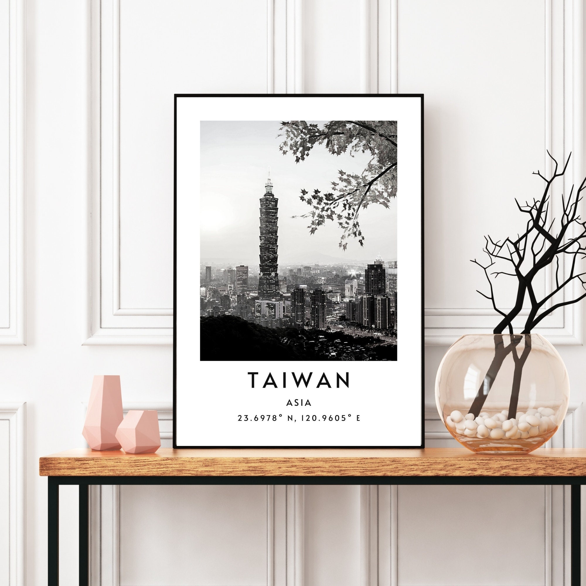 Taiwan Wall Art, Minimalist Printable Wall Art, Taiwan Print, Taiwan ...