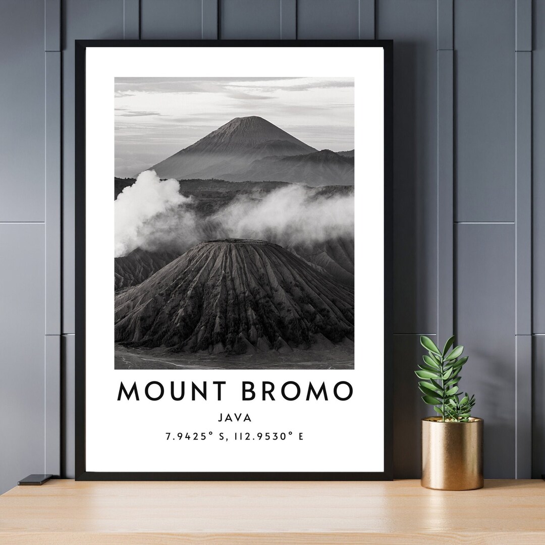 Mount Bromo Java Printable Wall Art, Instant Download Mount Bromo ...