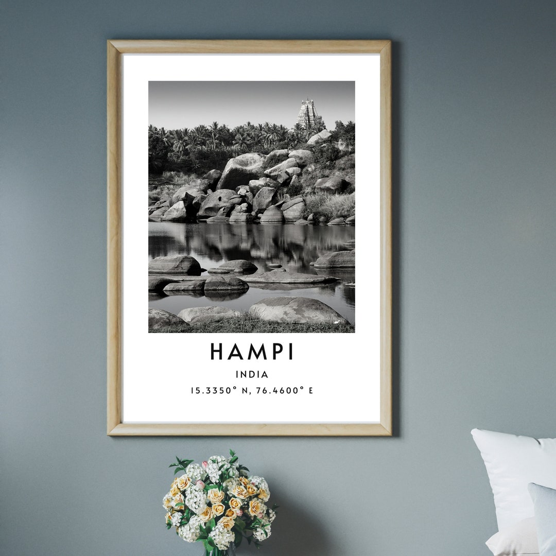Hampi India Printable Wall Art, Instant Download Hampi Travel Wall Art ...