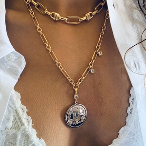 Big gold coin necklace. gold coin. gold necklace for women | Etsy