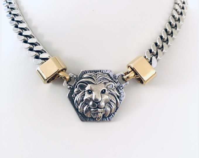 Statement Choker Lion Women Necklace Lion Chunky Choker Vintage statement-choker-lion-women-necklace-lion-chunky-choker-vintage