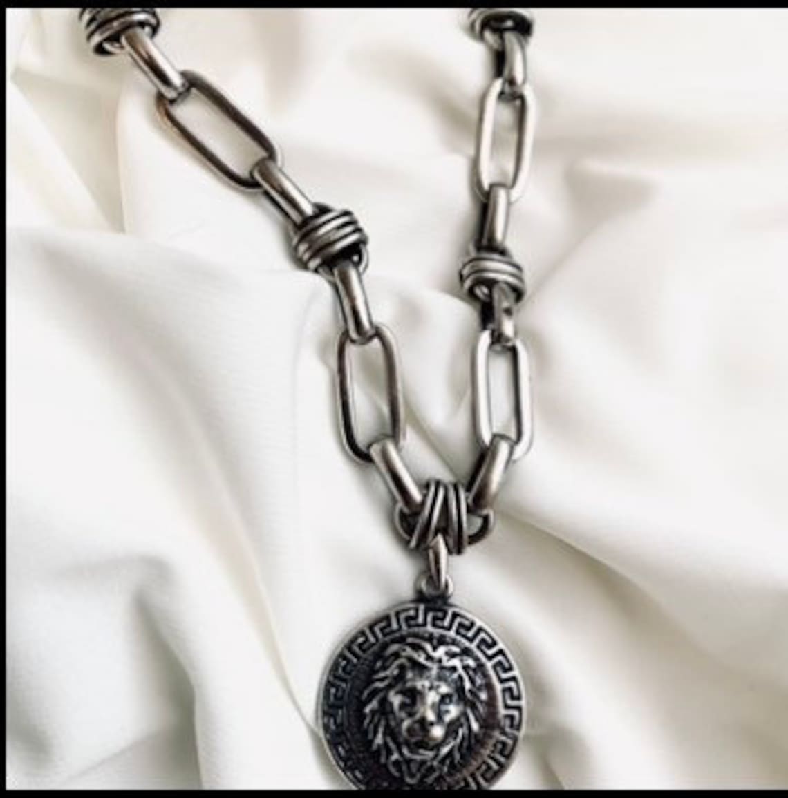 Women Lion Necklace Statement Necklace Chunky Link Chain - Etsy