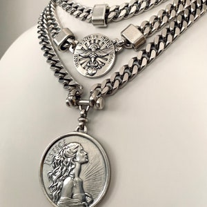 Statement Necklace , Coin Collar, Medallion Necklace, Chunky Choker ...