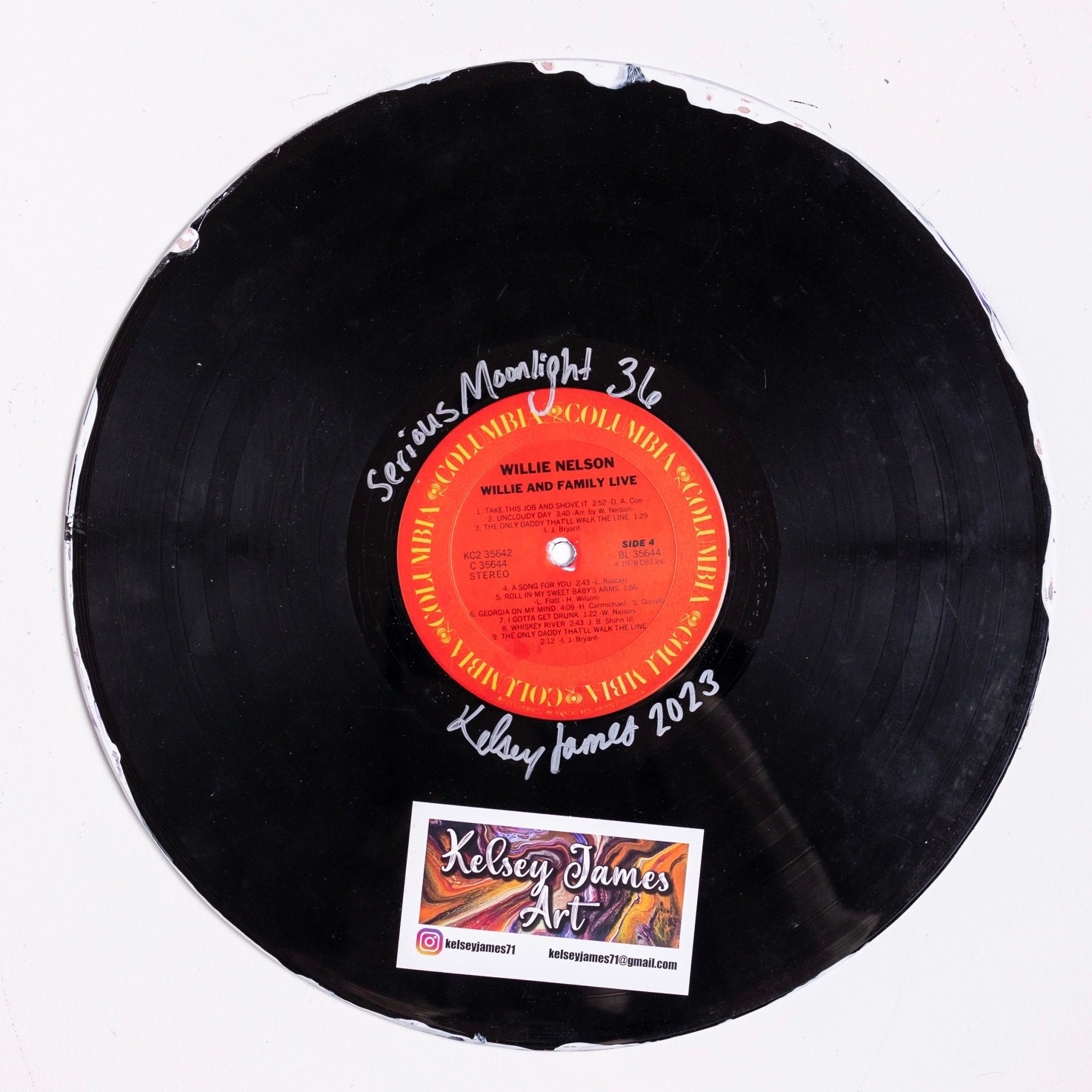 Vinyl Record Art Abstract Painting - Etsy