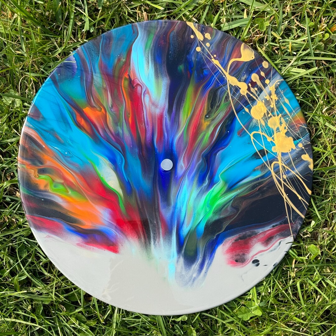 Vinyl Record Art Abstract Painting - Etsy