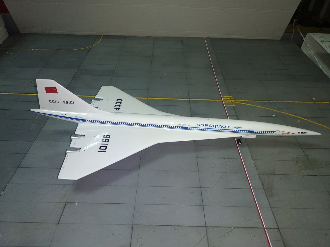 The Supersonic Aircraft Tupolev Tu-244 in 1-200 Scale. Model | Etsy
