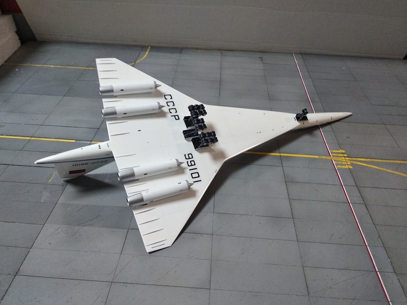 Tupolev Tu-244 Model Airplane: 1-200 Scale, Wood & Metal - Etsy