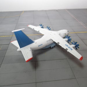 Antonov An-70 in 1200 Scale. Detailed Model, in Home Antonov Livery ...