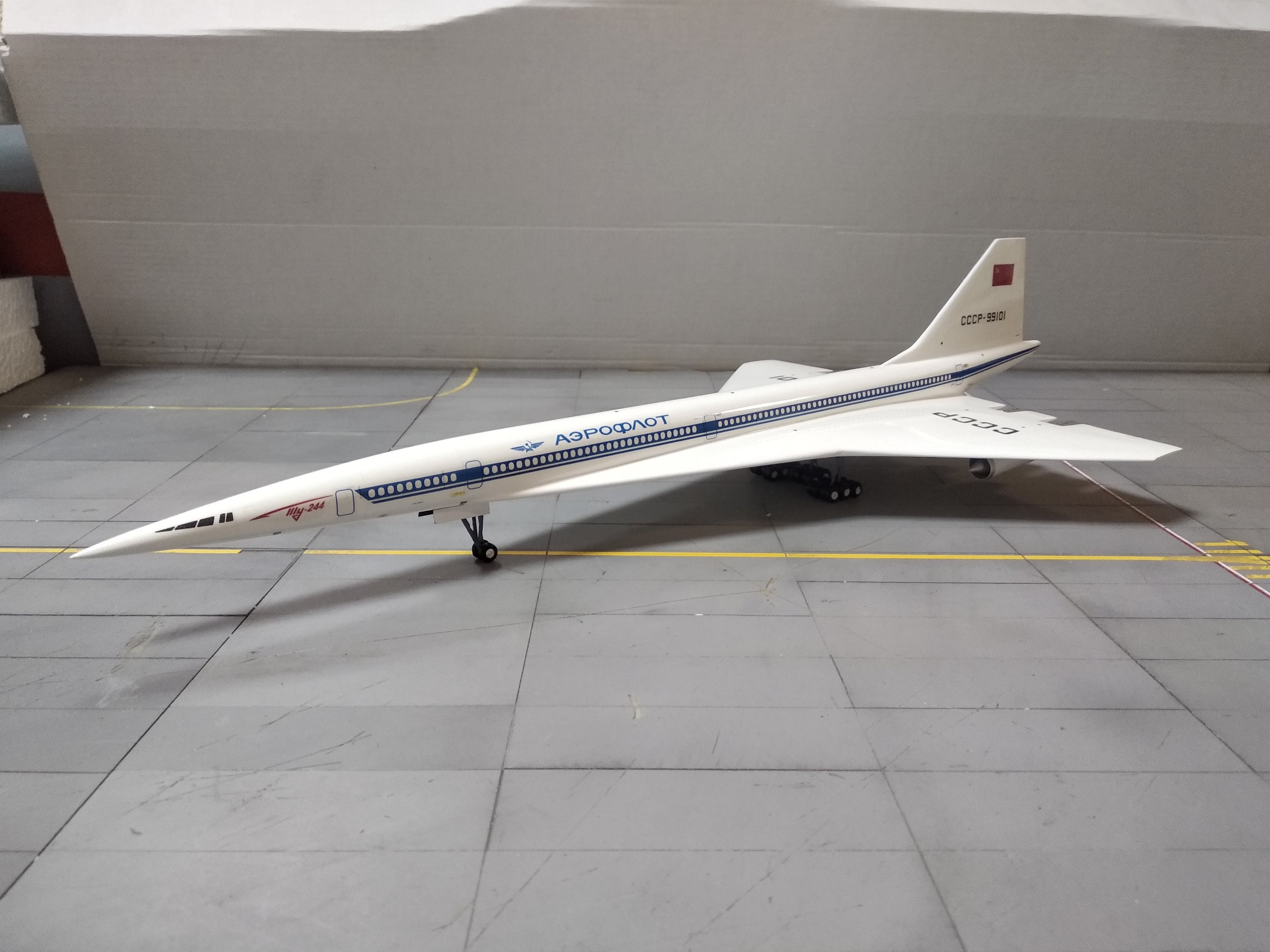 The Supersonic Aircraft Tupolev Tu-244 in 1-200 Scale. Model - Etsy UK