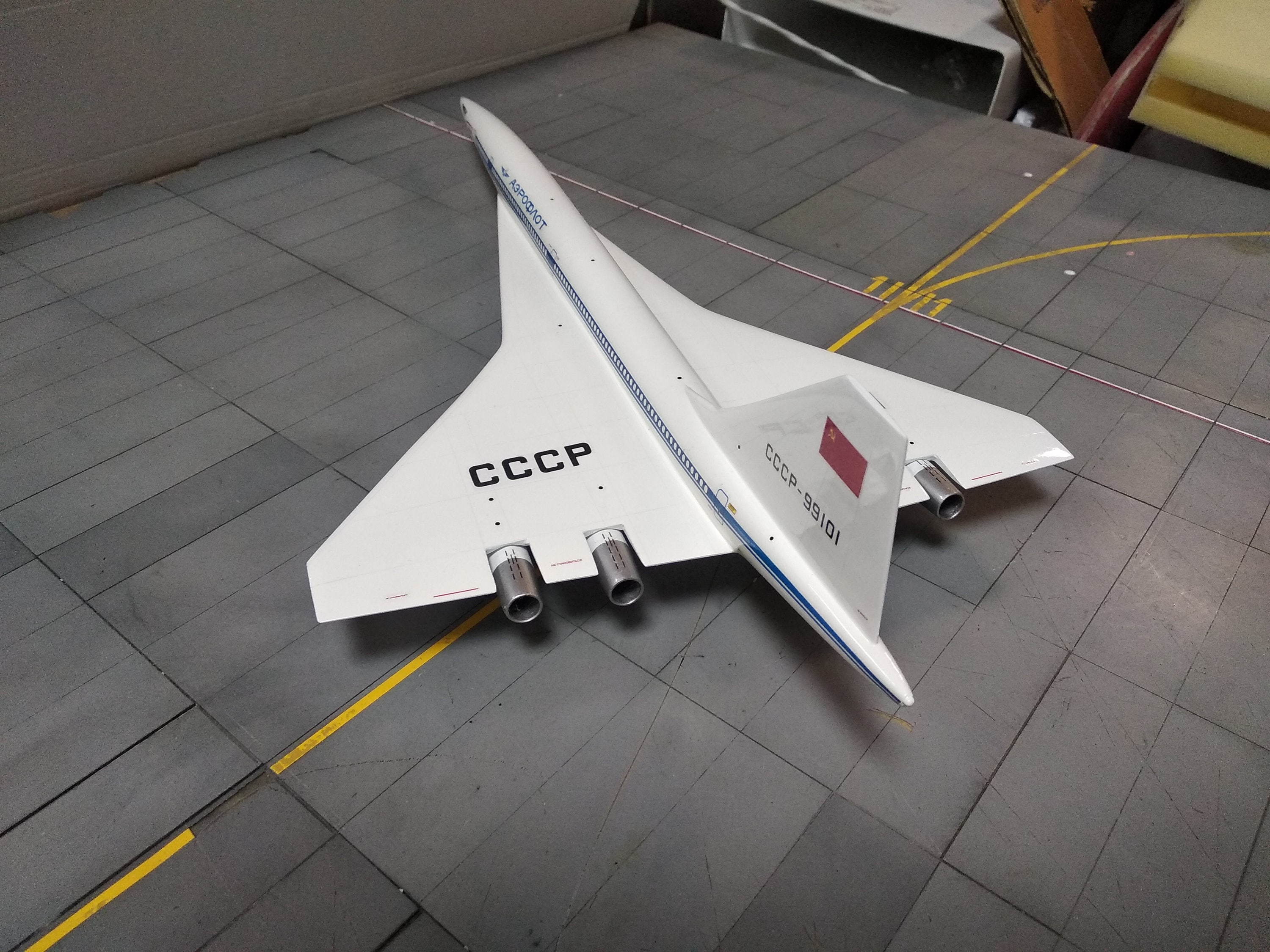 The Supersonic Aircraft Tupolev Tu-244 in 1-200 Scale. Model - Etsy UK